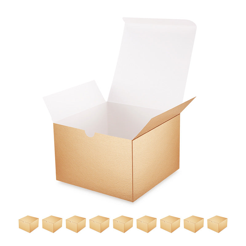 PKGSMART 4 Color 6x6x4 Inches Grass Texture Small Gift Boxes for Light