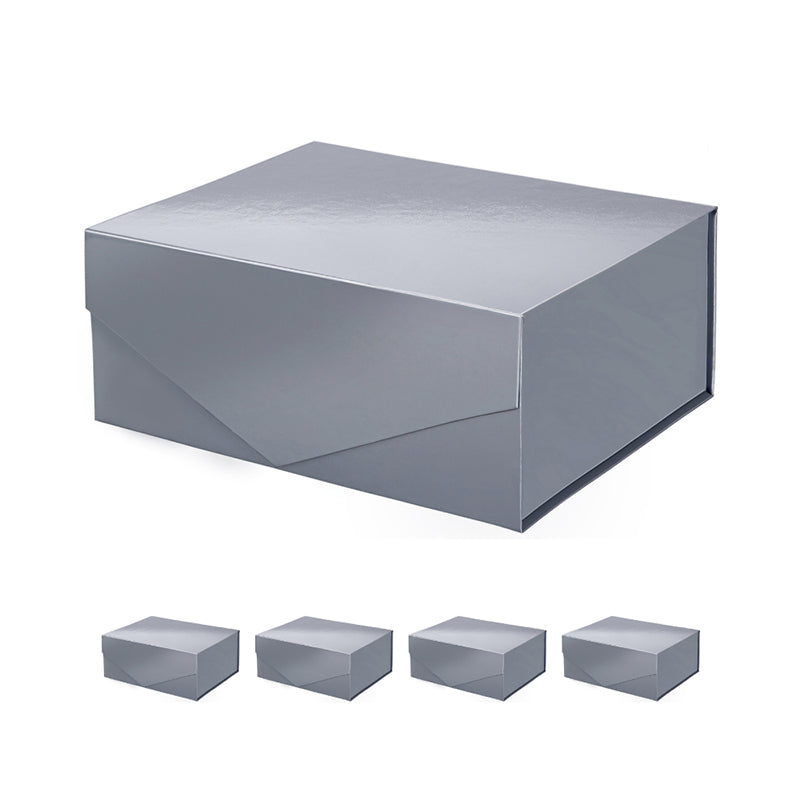 PKGSMART 6 Color 9.5x7x4 Inches Glossy Collapsible Magnetic Gift Boxes